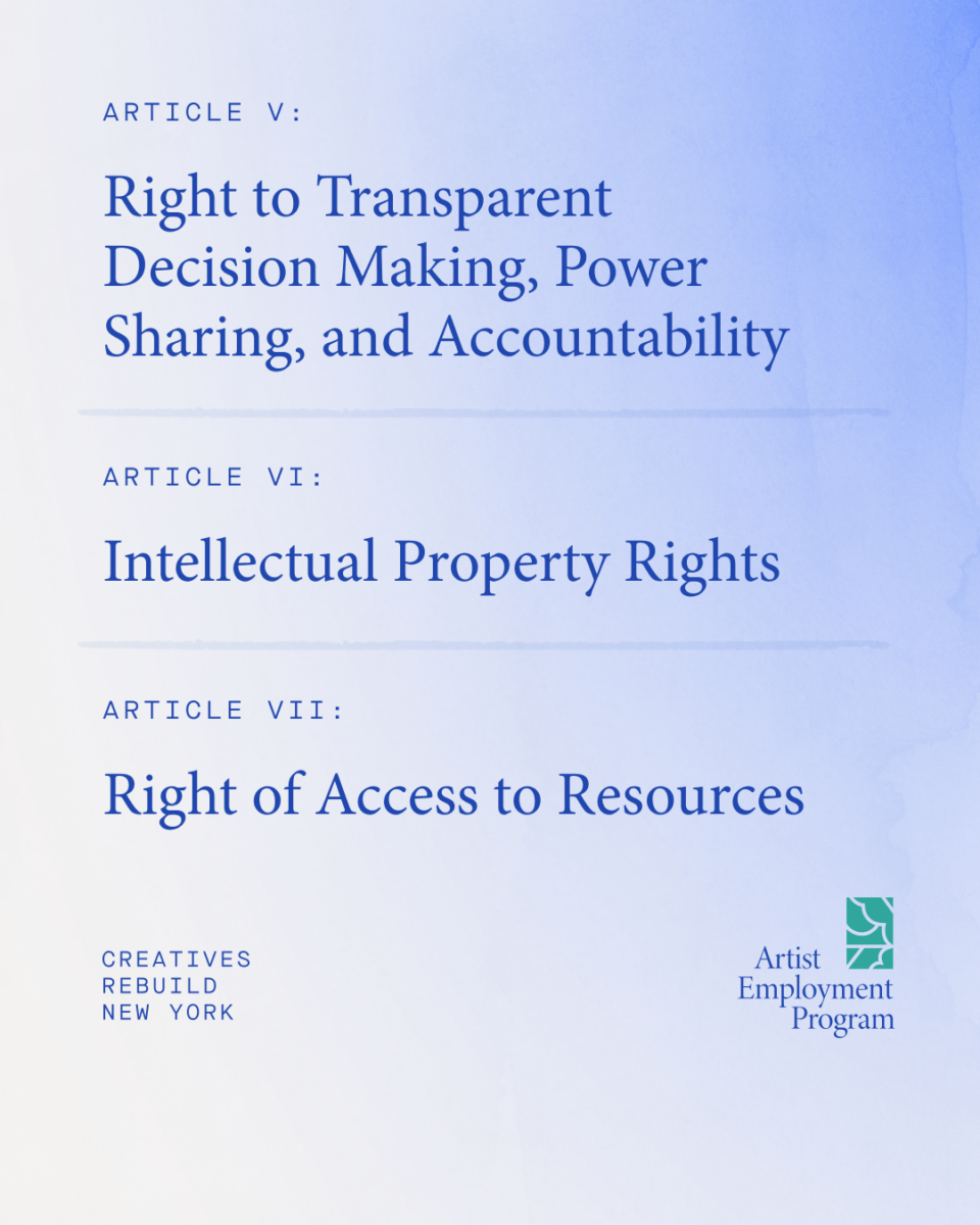 Bill of Rights - Creatives Rebuild New York